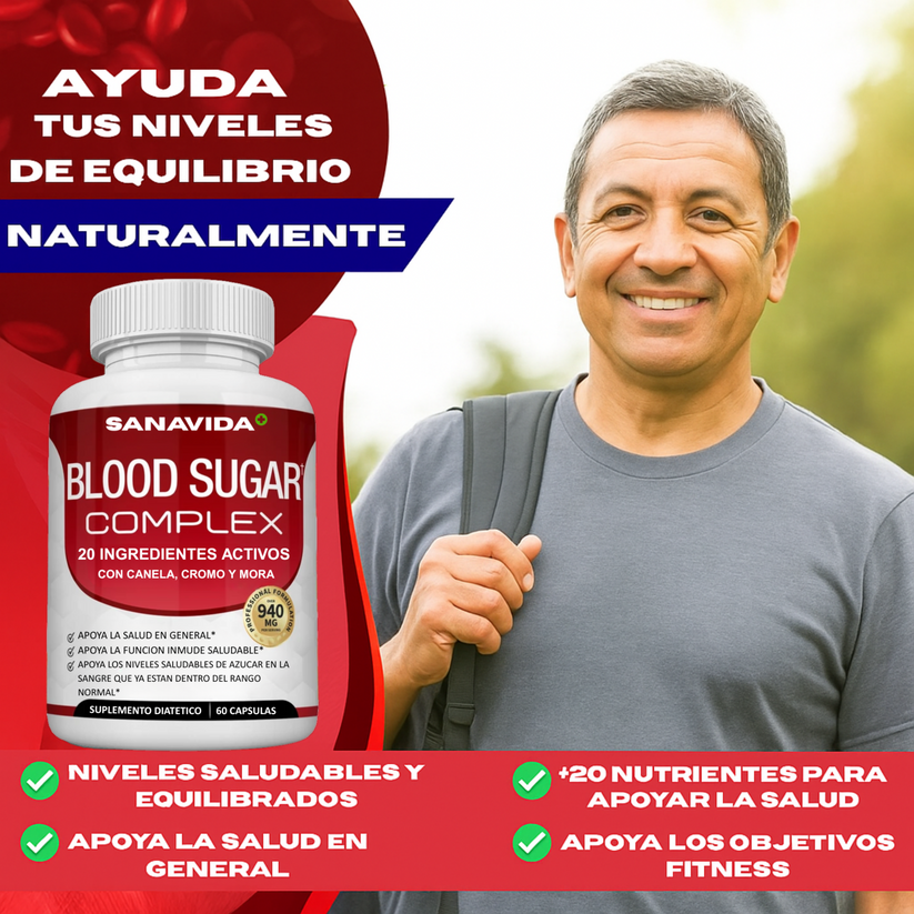 Suplemento Blood Sugar Complex – SANAVIDA+